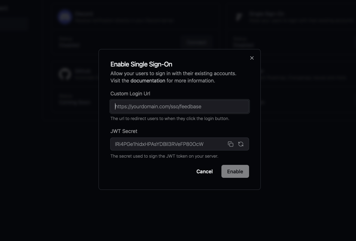 Single Sign-On (SSO)